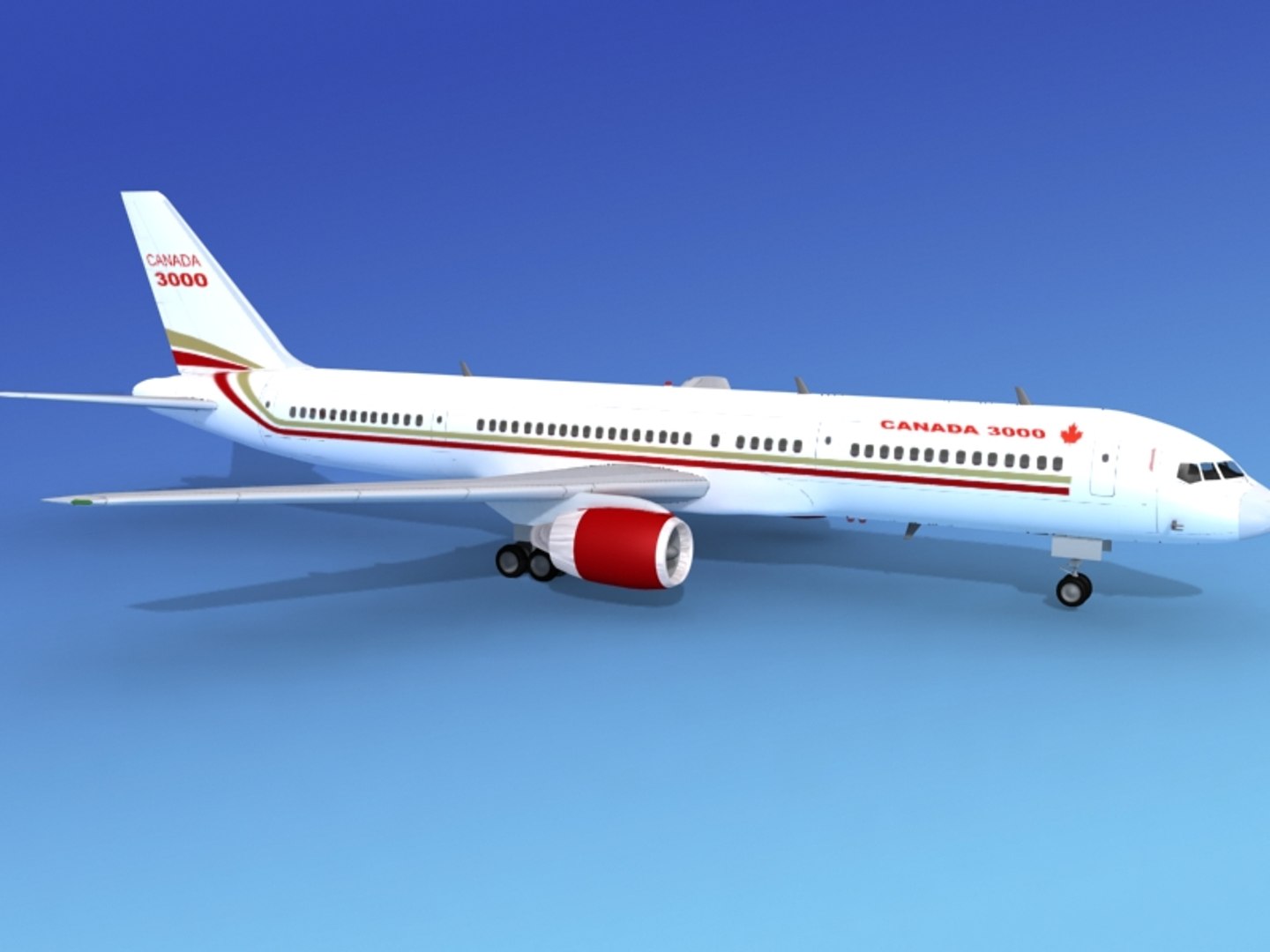 3d Model Airline Boeing 757 757-200