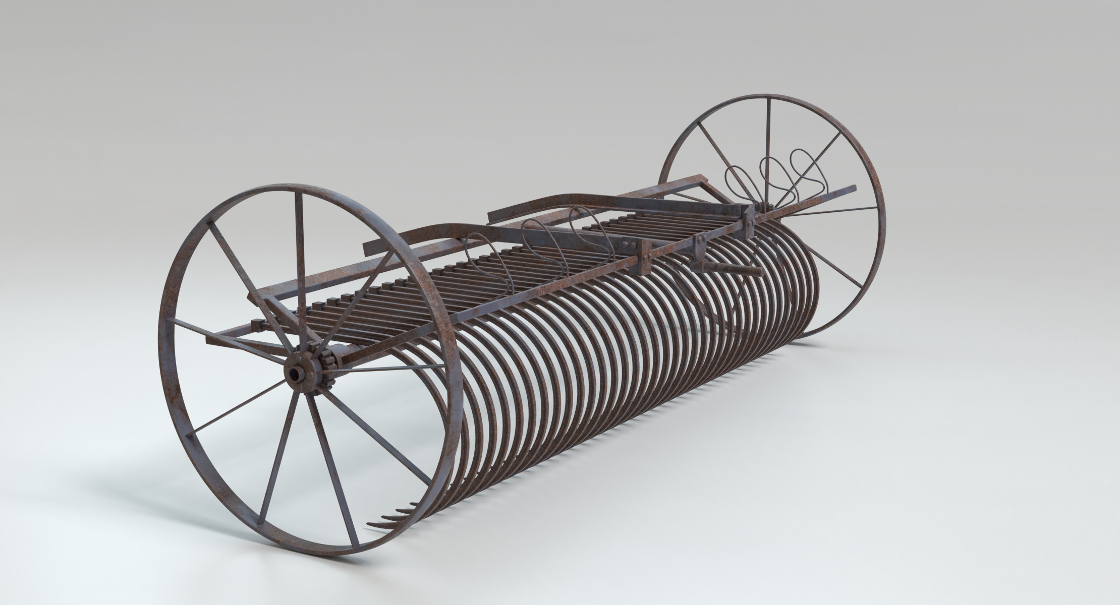 Old hay rake model - TurboSquid 1363412