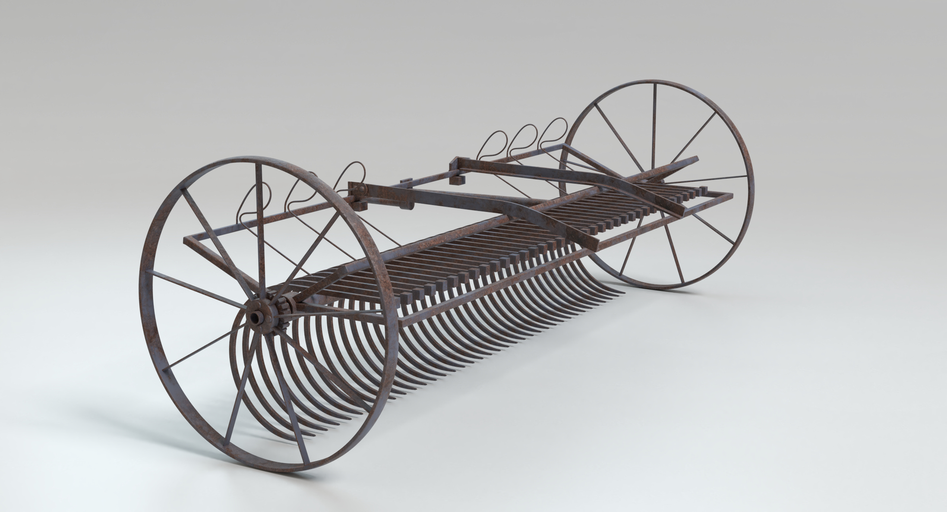 Old hay rake model - TurboSquid 1363412