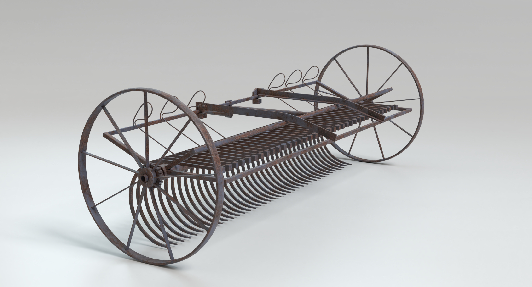 Old hay rake model - TurboSquid 1363412