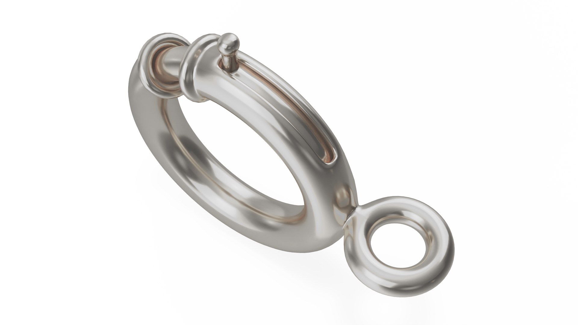 Silver Spring Ring Bracelet Clasp 3D Model - TurboSquid 2122017