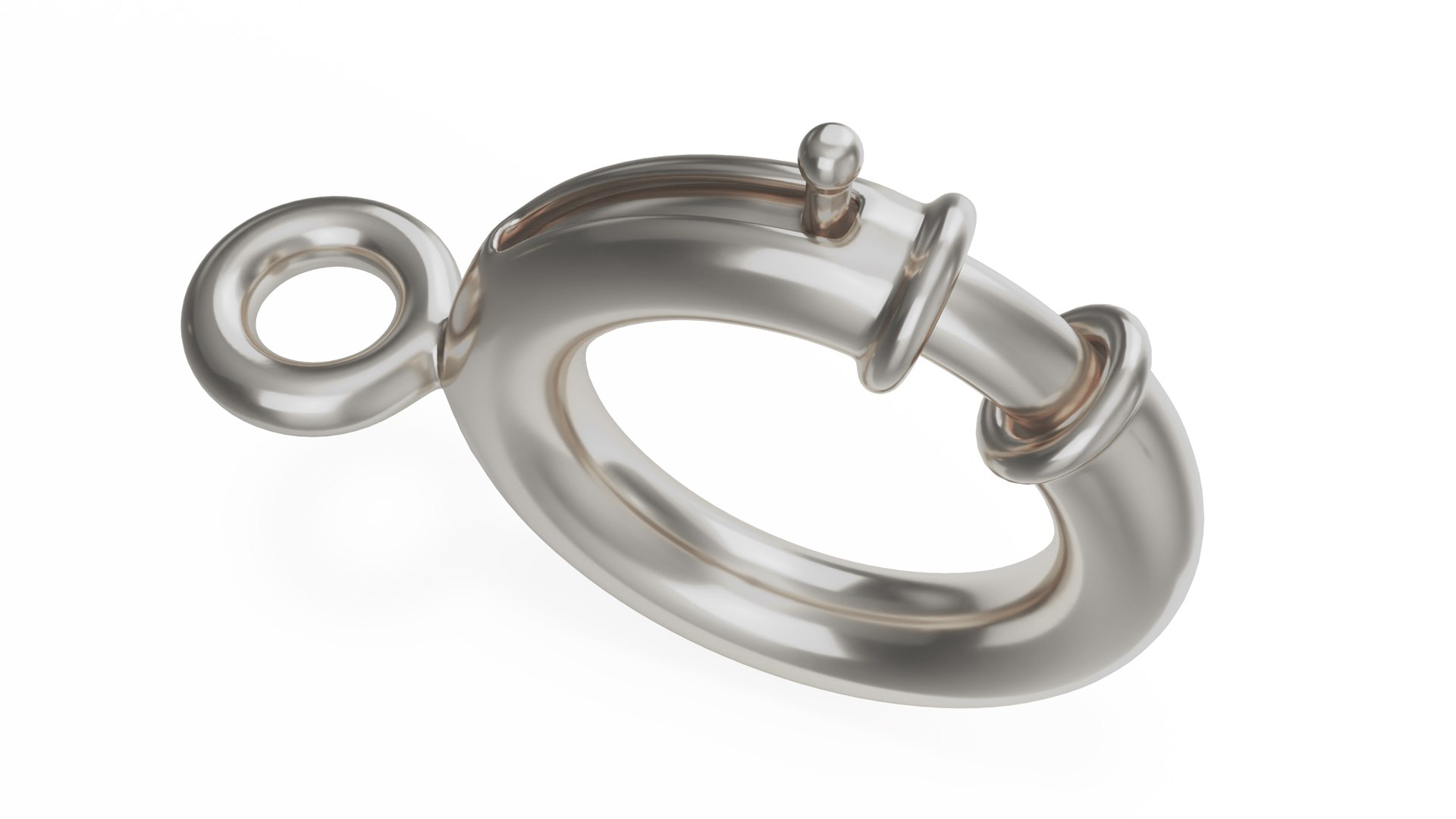 Silver Spring Ring Bracelet Clasp 3D Model - TurboSquid 2122017