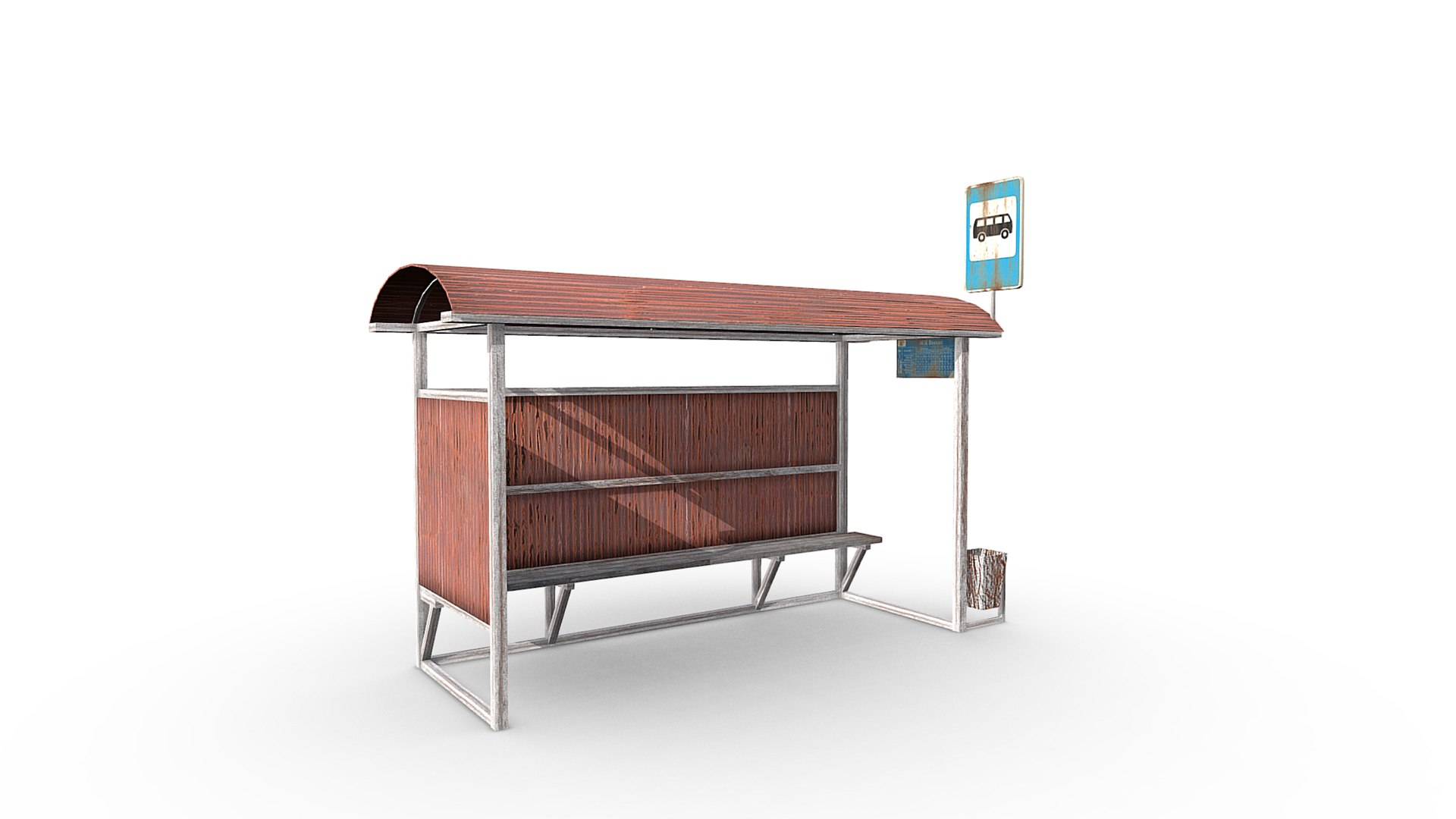 Bus Stop 3D Model - TurboSquid 1814933