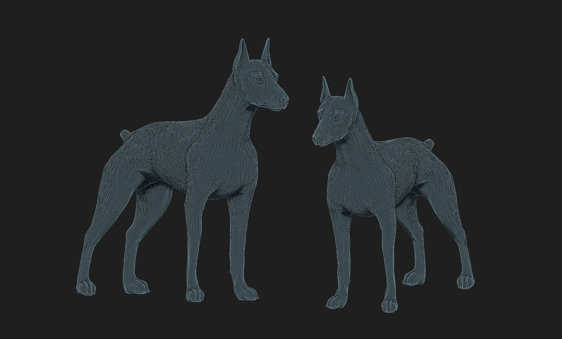 3D Doberman Dog Model - TurboSquid 2139695