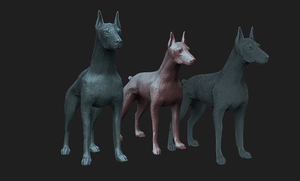 modelo 3d perro dóberman - TurboSquid 2139695