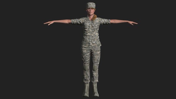 3D military female soldier model - TurboSquid 1662630