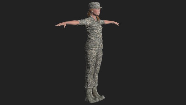 3D military female soldier model - TurboSquid 1662630