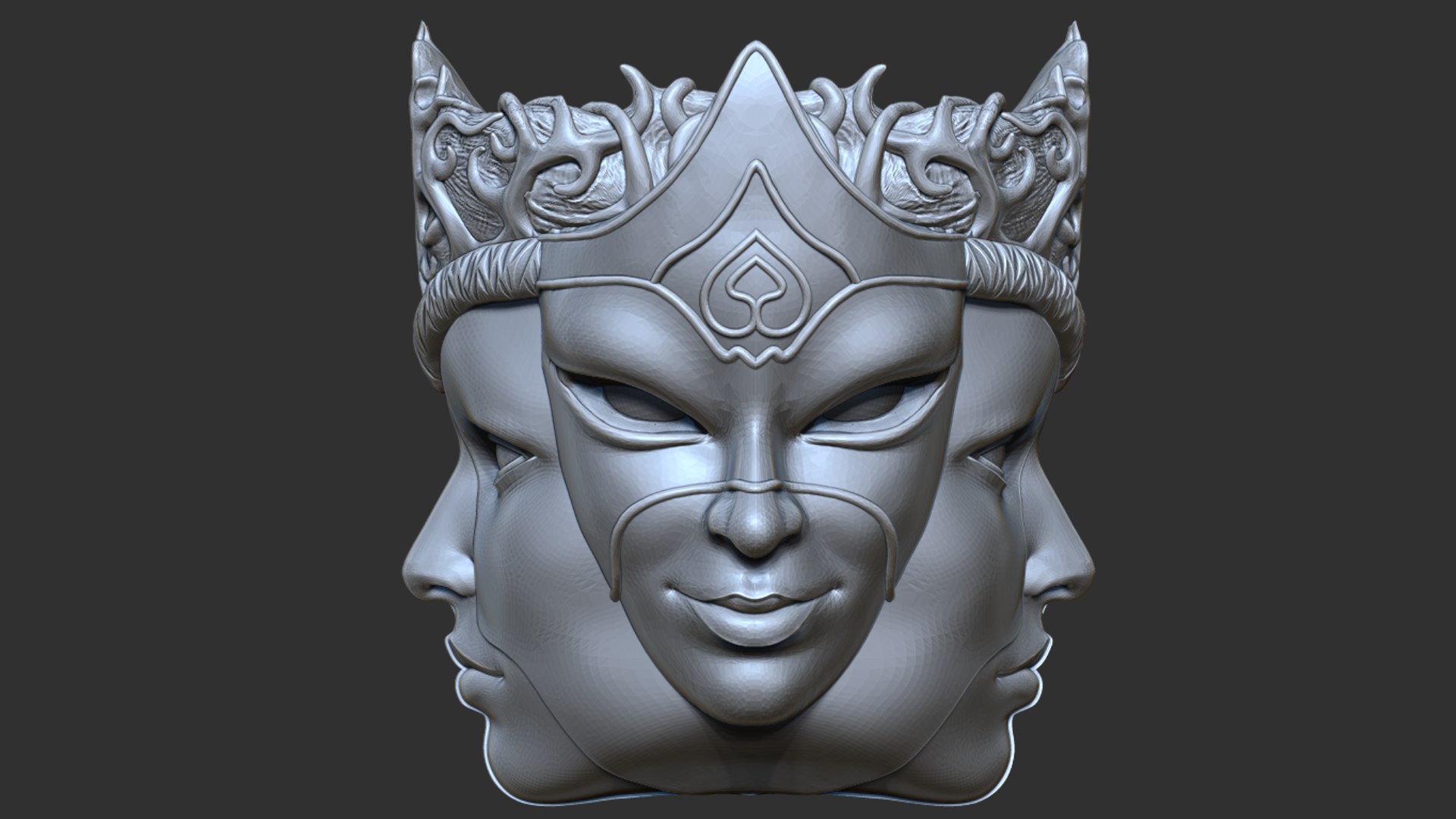 3D Model 4 Faced Head - TurboSquid 2212503