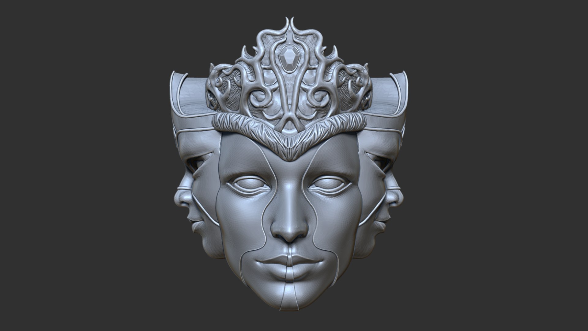 3D Model 4 Faced Head - TurboSquid 2212503