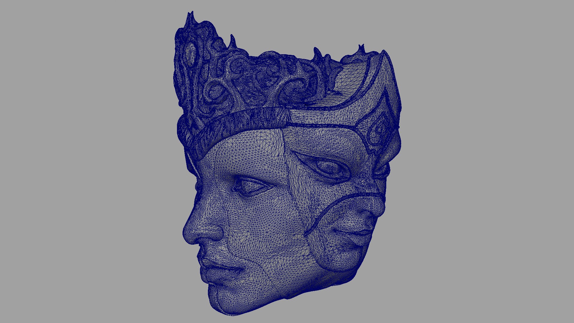 3D Model 4 Faced Head - TurboSquid 2212503