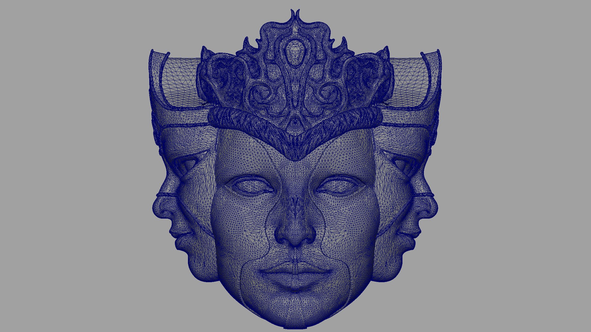 3D Model 4 Faced Head - TurboSquid 2212503