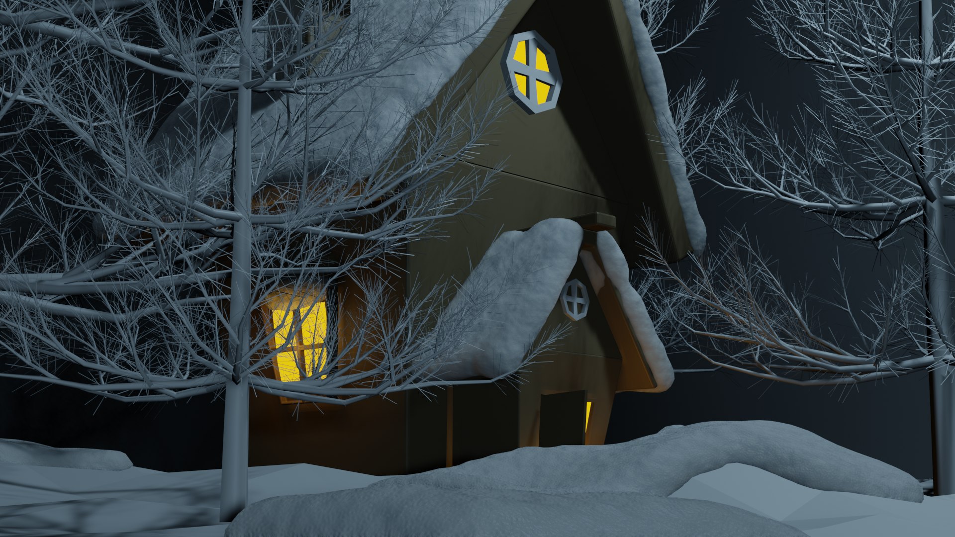 Snow House model - TurboSquid 1835920