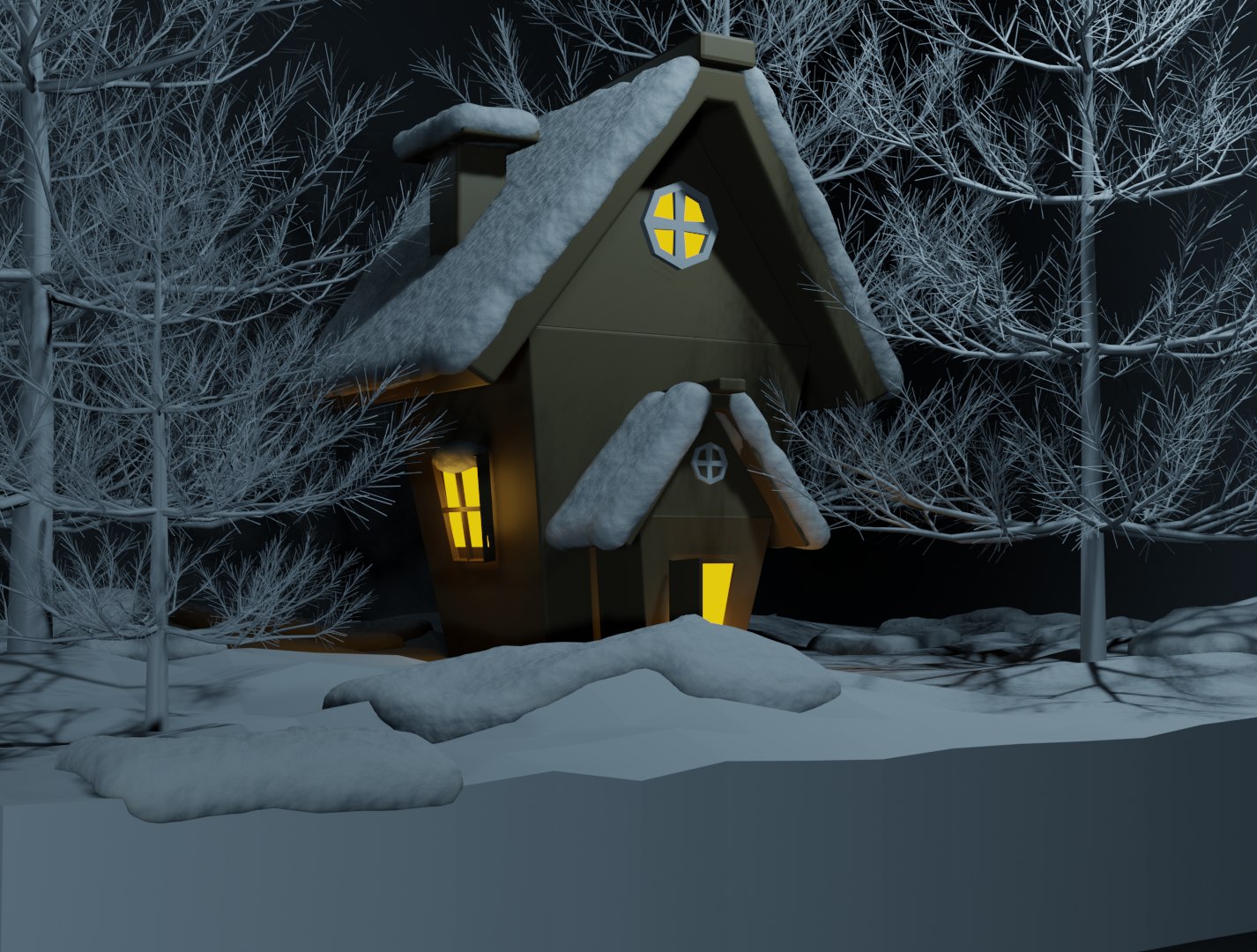 Snow House model - TurboSquid 1835920