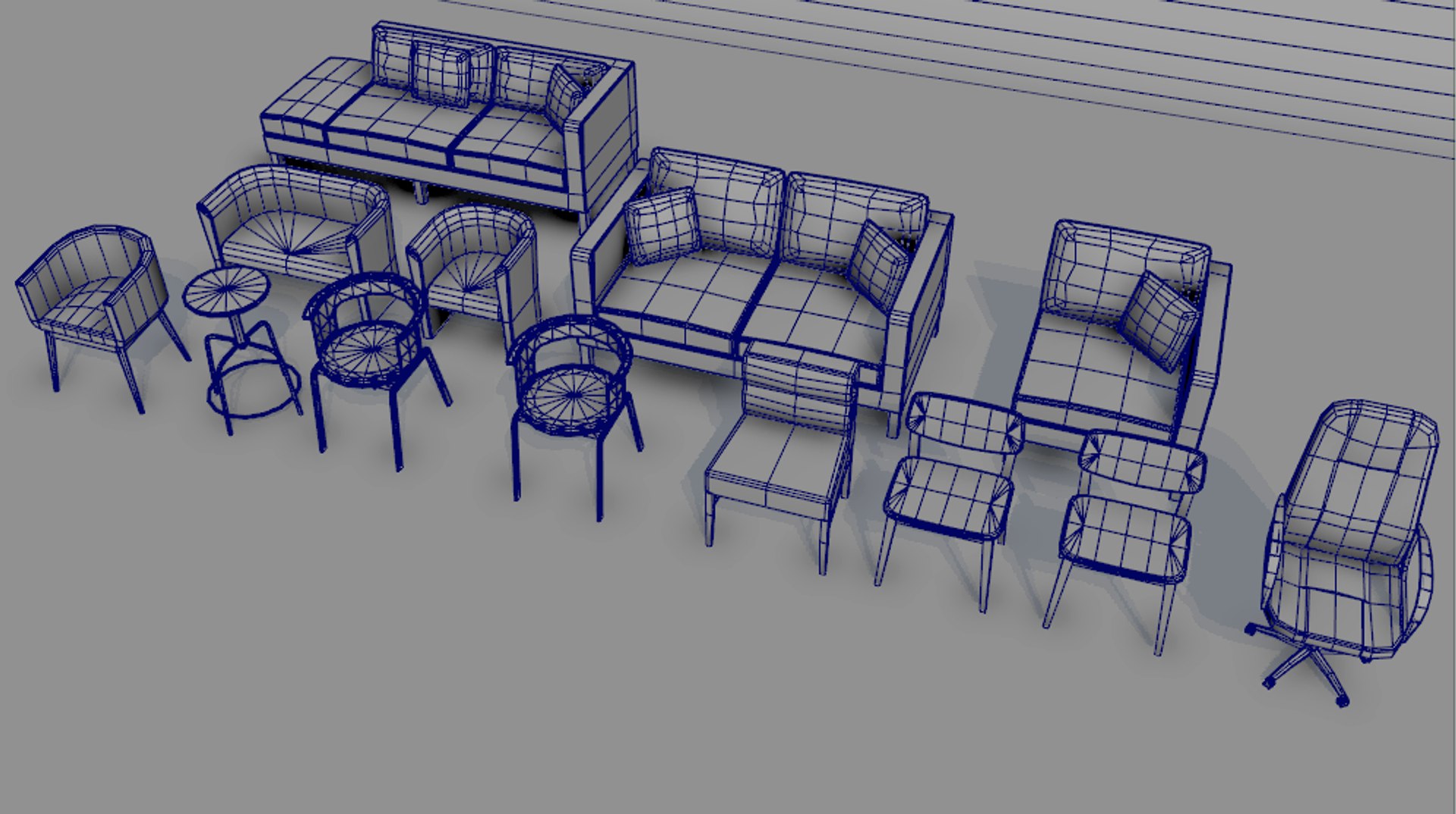 Free Obj Model Chair Sofa