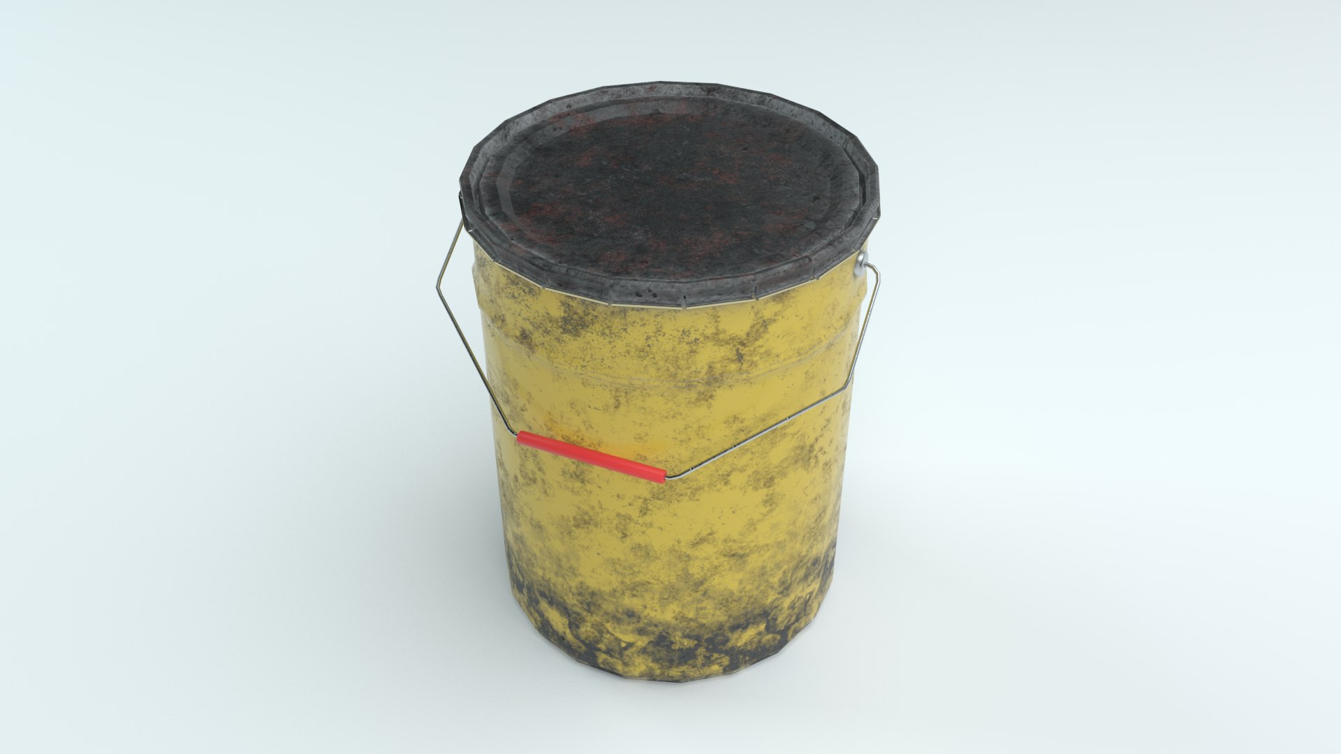 3D Iron Bucket Set Lowpoly Model - TurboSquid 1876967