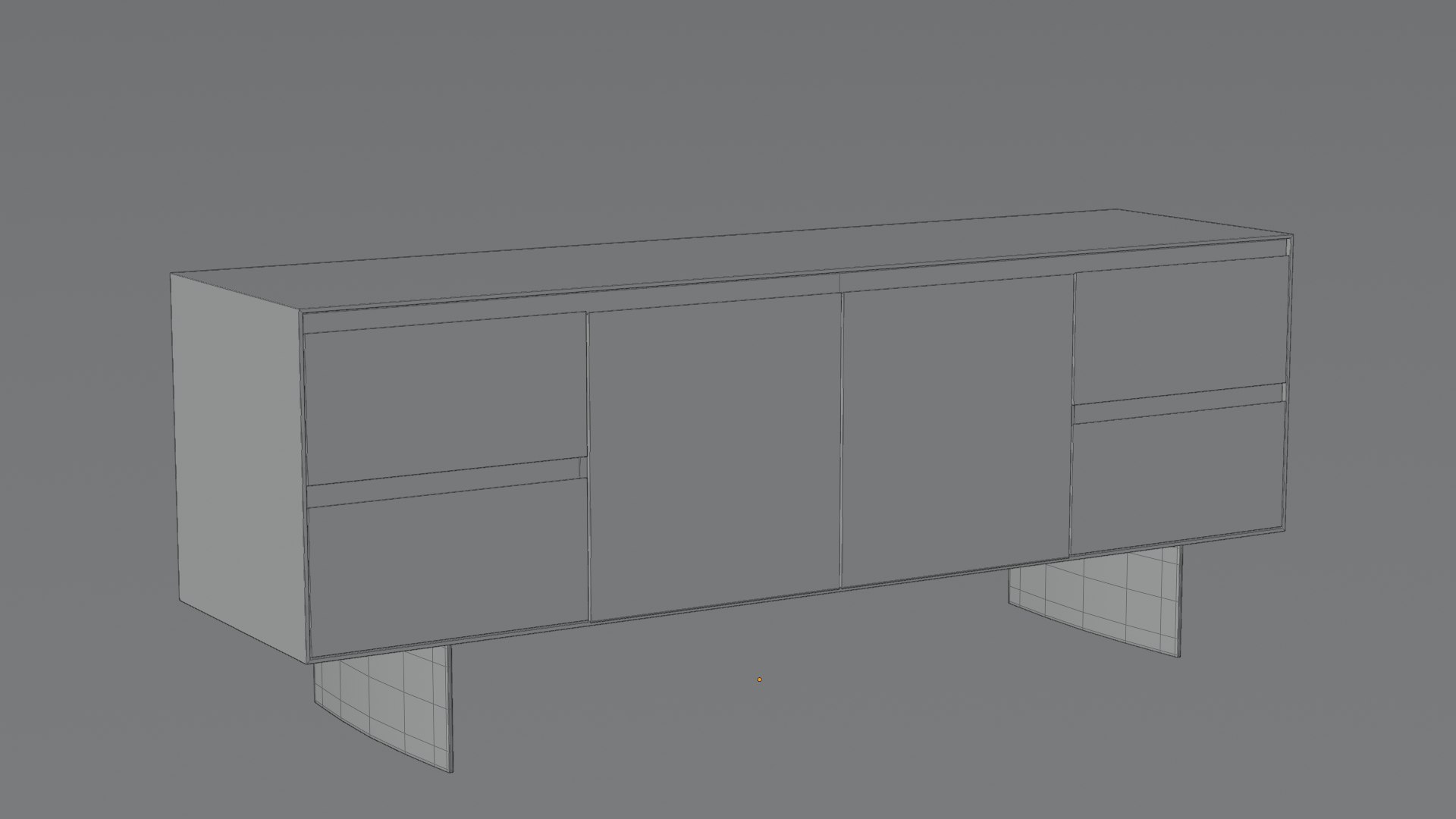 3D model Wooden Media Console Table - TurboSquid 2103703