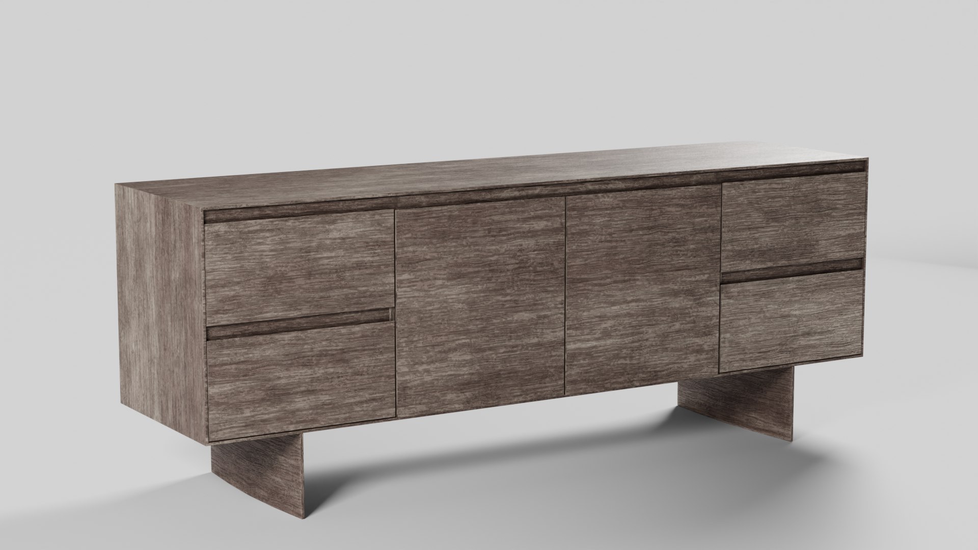 3D model Wooden Media Console Table - TurboSquid 2103703
