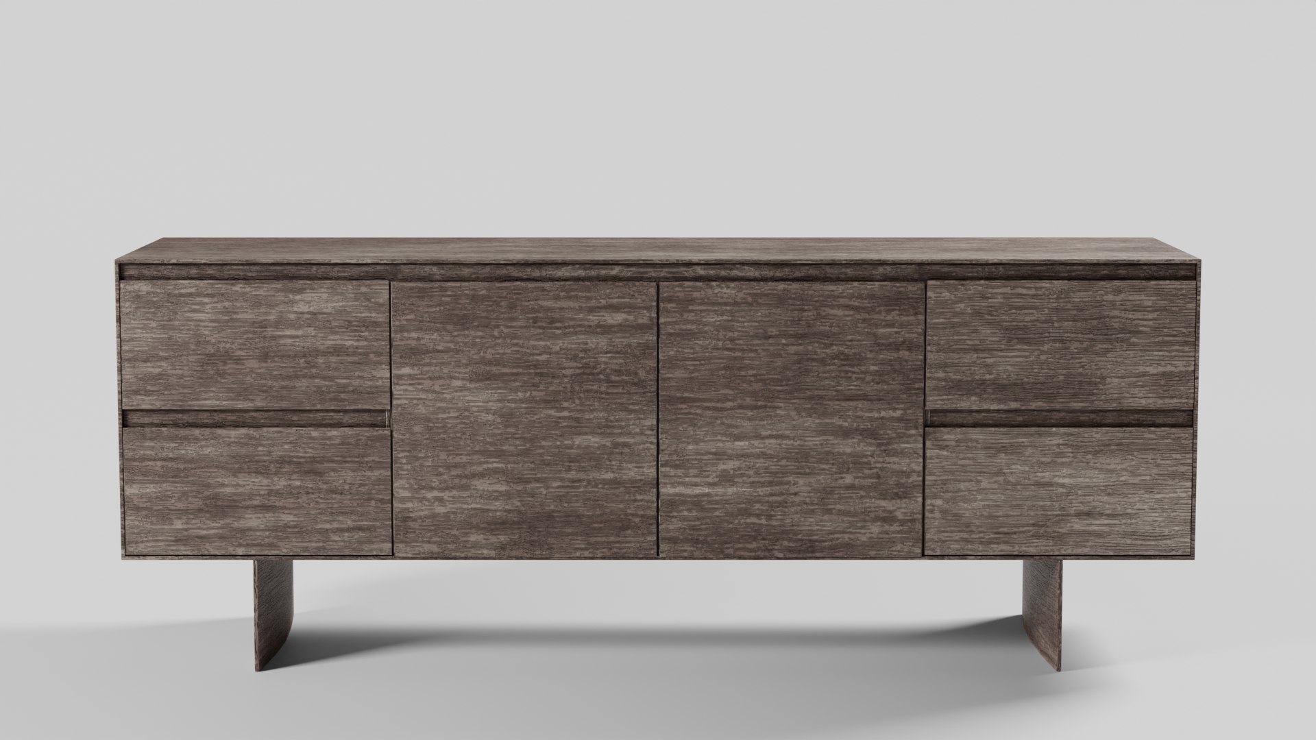 3D model Wooden Media Console Table - TurboSquid 2103703