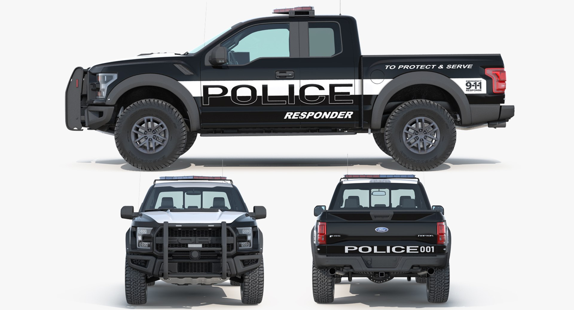 3D F-150 Raptor Police Interceptor Model - TurboSquid 1241324