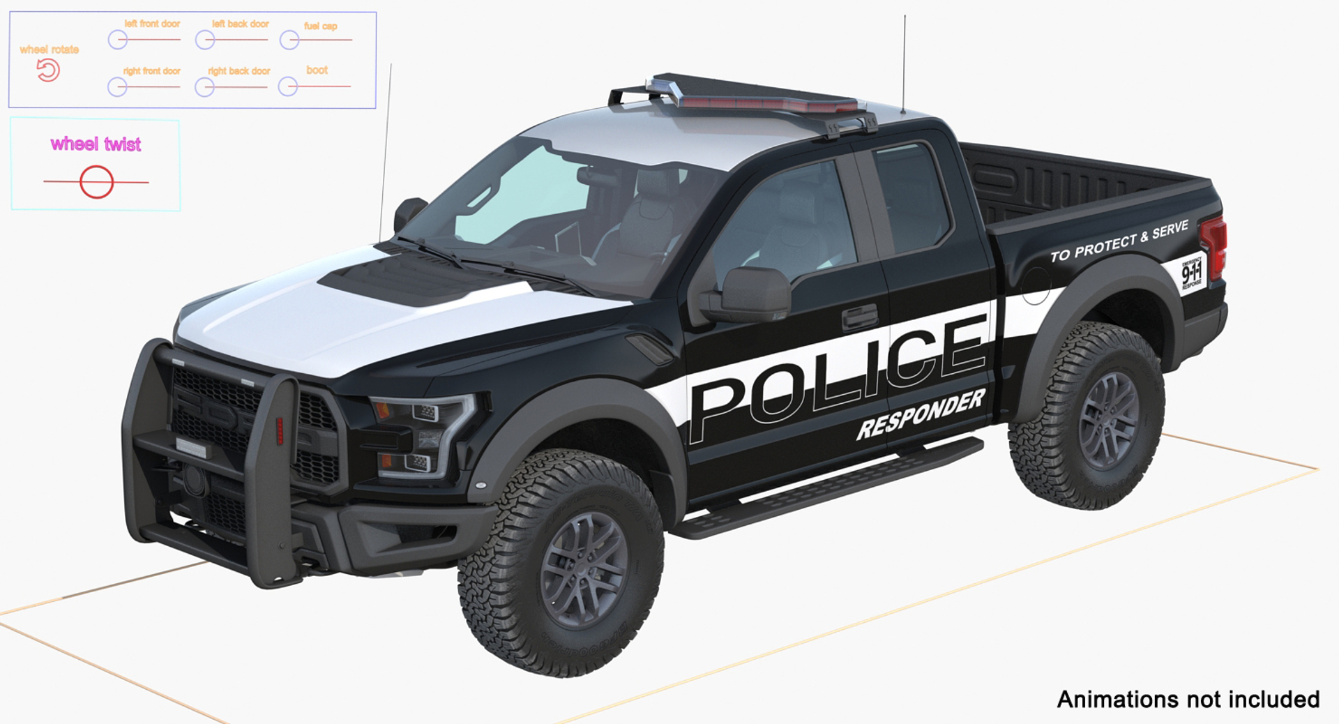 3D F-150 Raptor Police Interceptor Model - TurboSquid 1241324