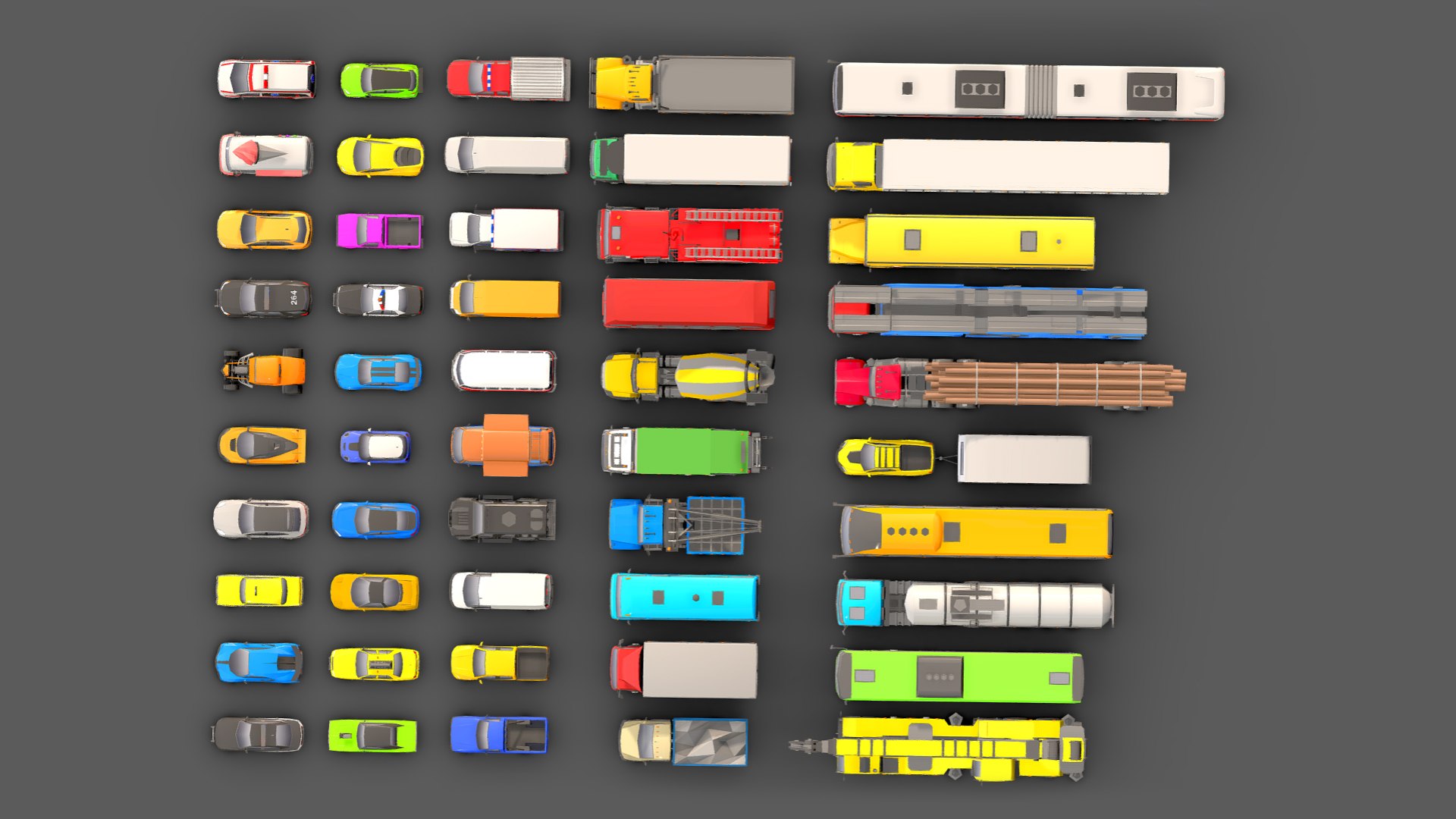 3D Vehicle Pack Low- Poly - TurboSquid 2169737