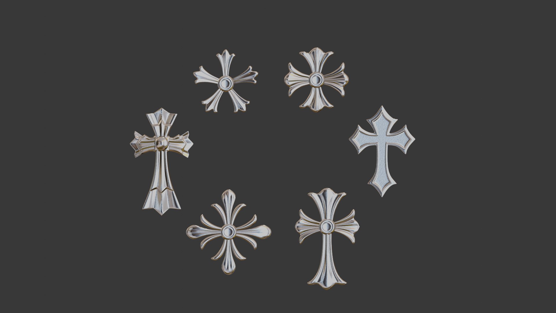 Chrome Hearts Cross 3D - TurboSquid 2306077