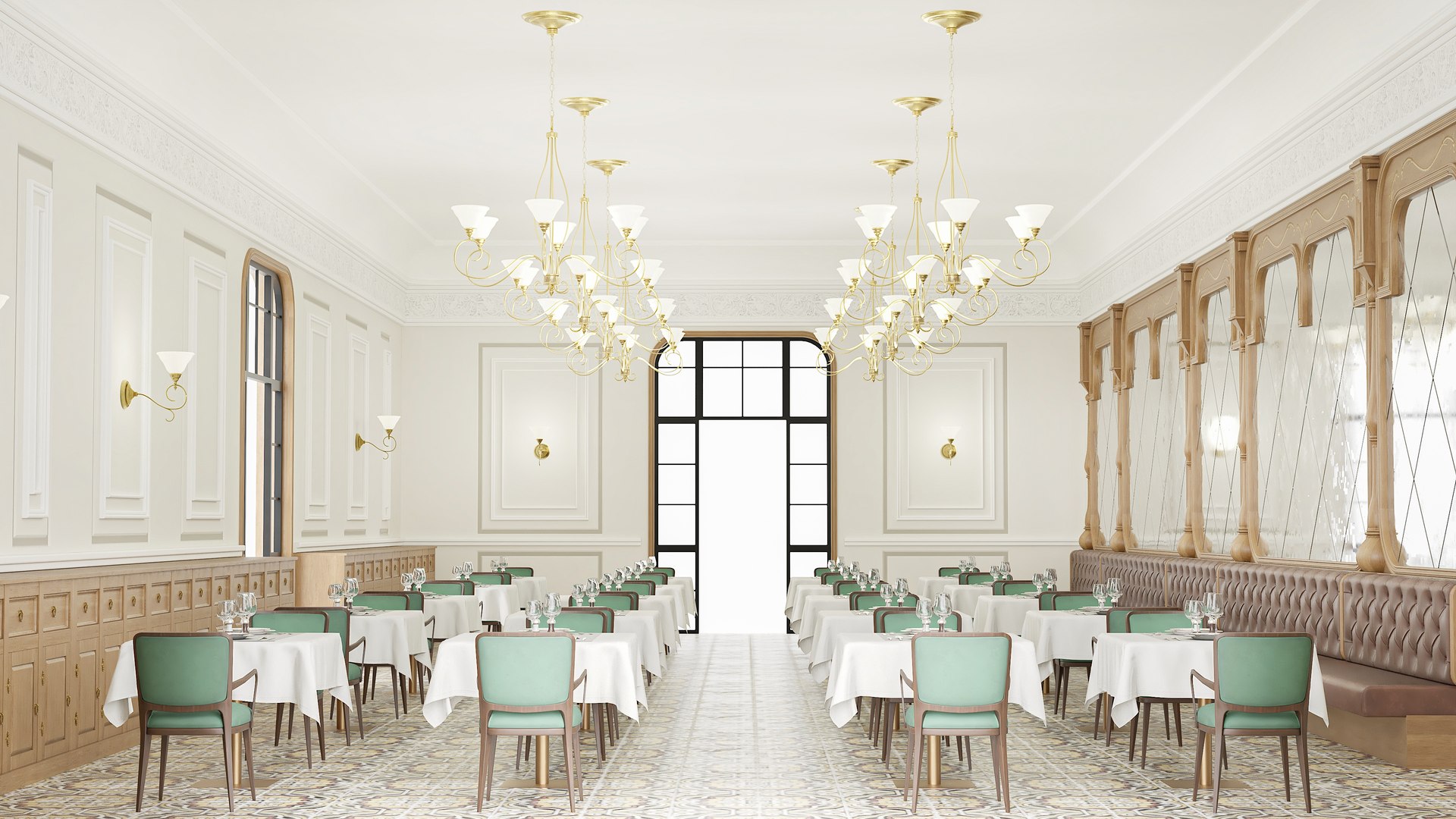 3D Low Poly Modular Restaurant - TurboSquid 2212532