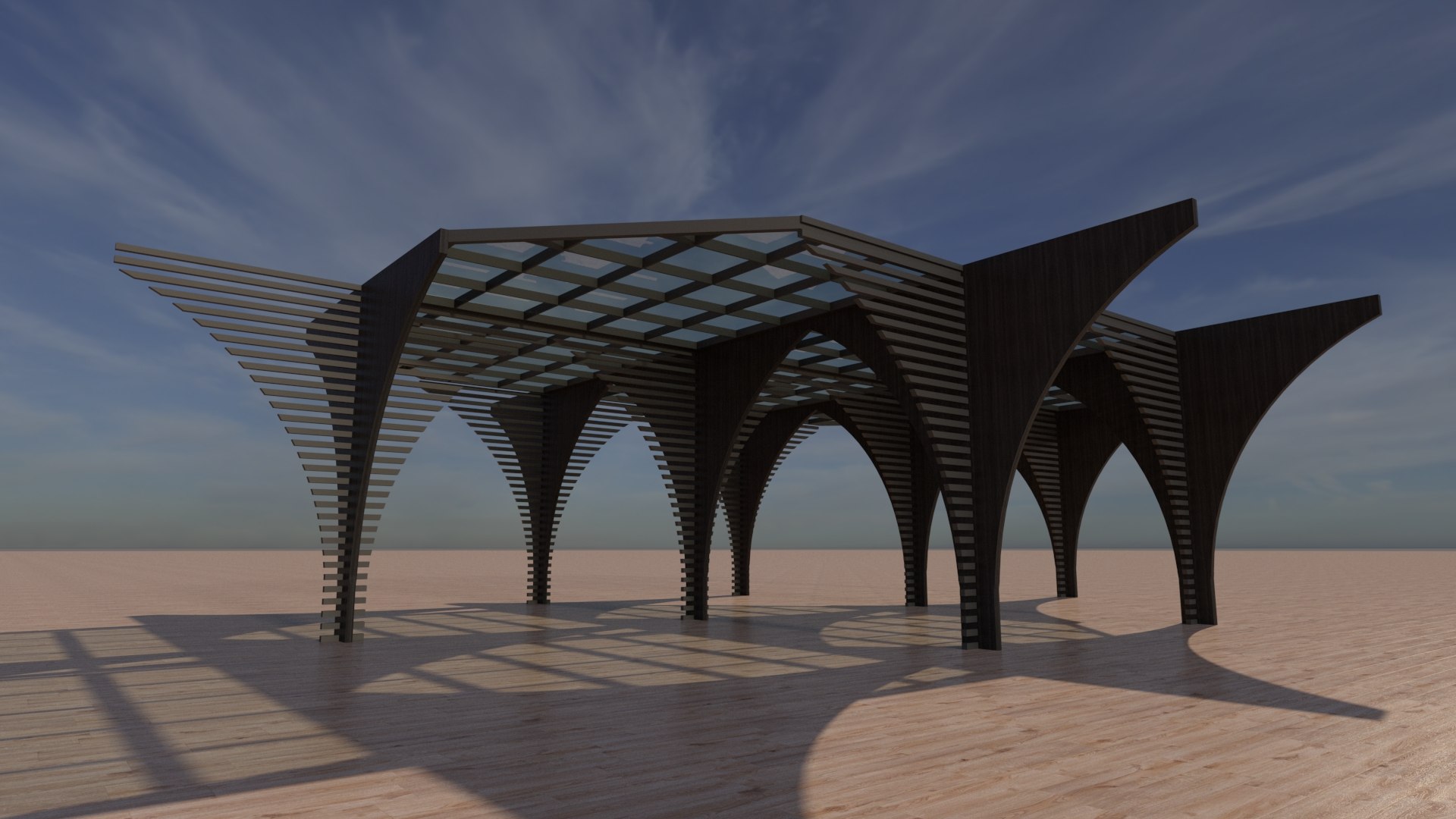 3D Model Modern Pergola - TurboSquid 1599652