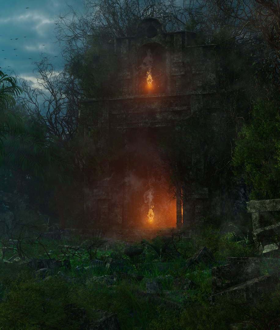 3D Lost Jungle Temple - TurboSquid 1990282