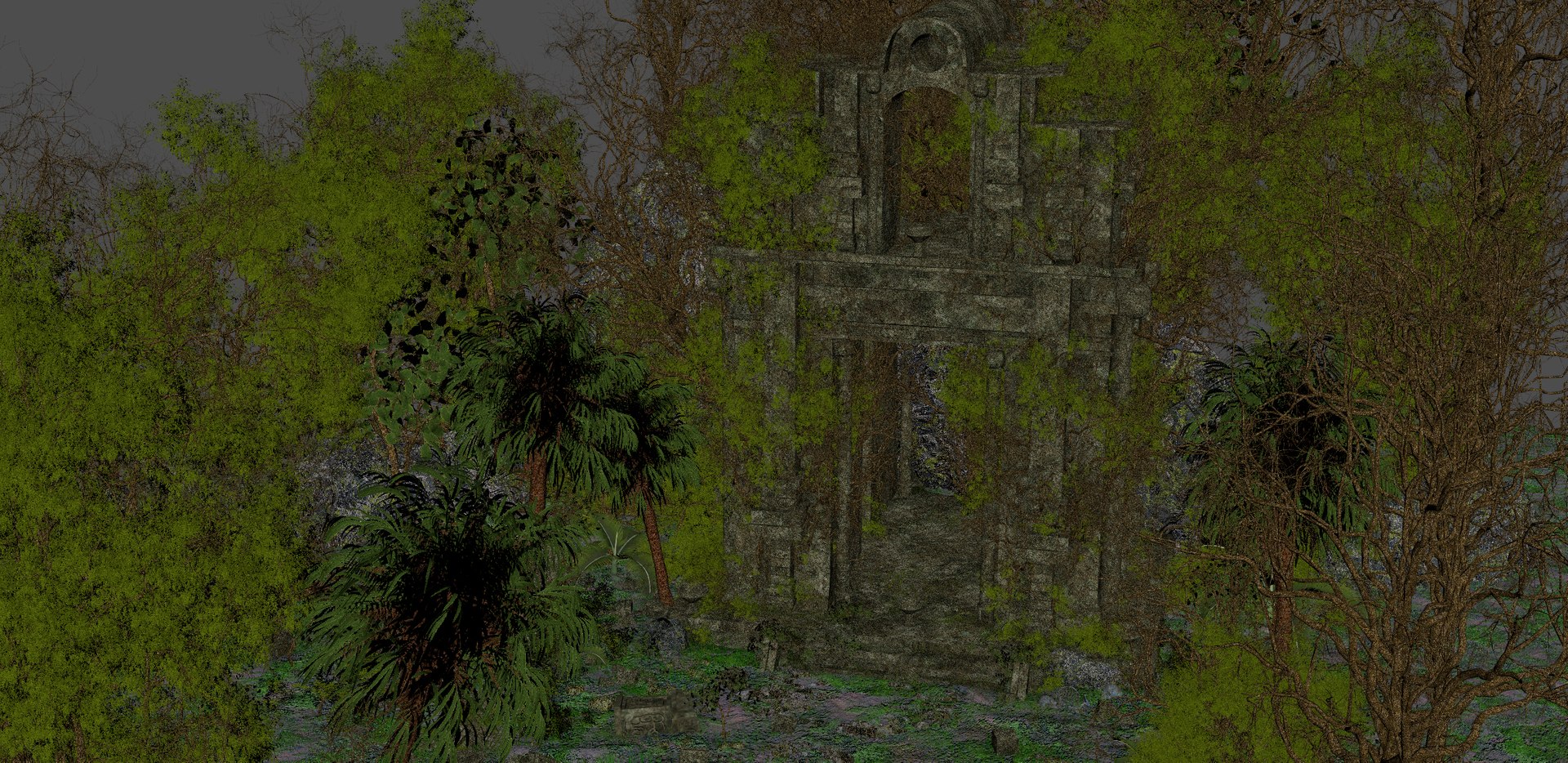 3D Lost Jungle Temple - TurboSquid 1990282