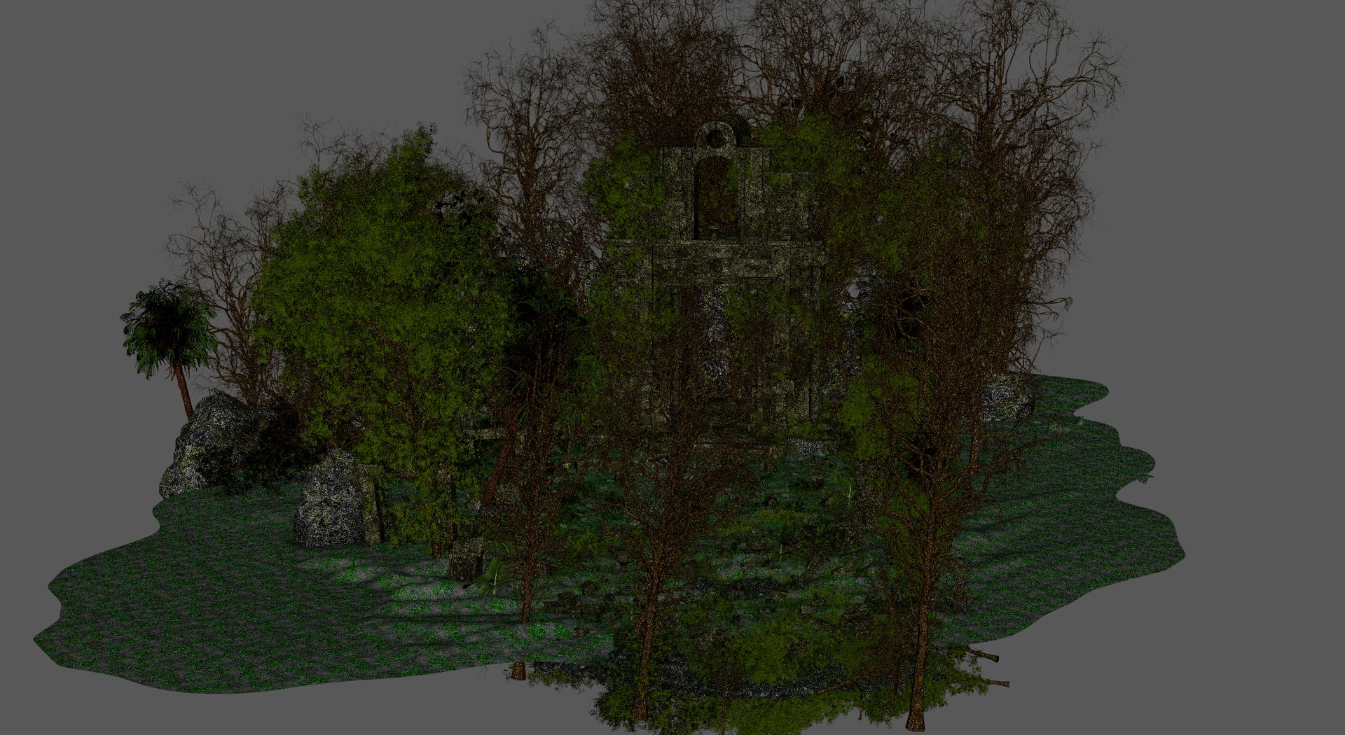 3D Lost Jungle Temple - TurboSquid 1990282