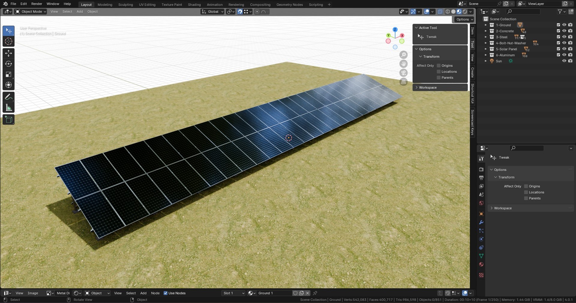 3D Solar Panel Steel Construction Type 23 - TurboSquid 2271458