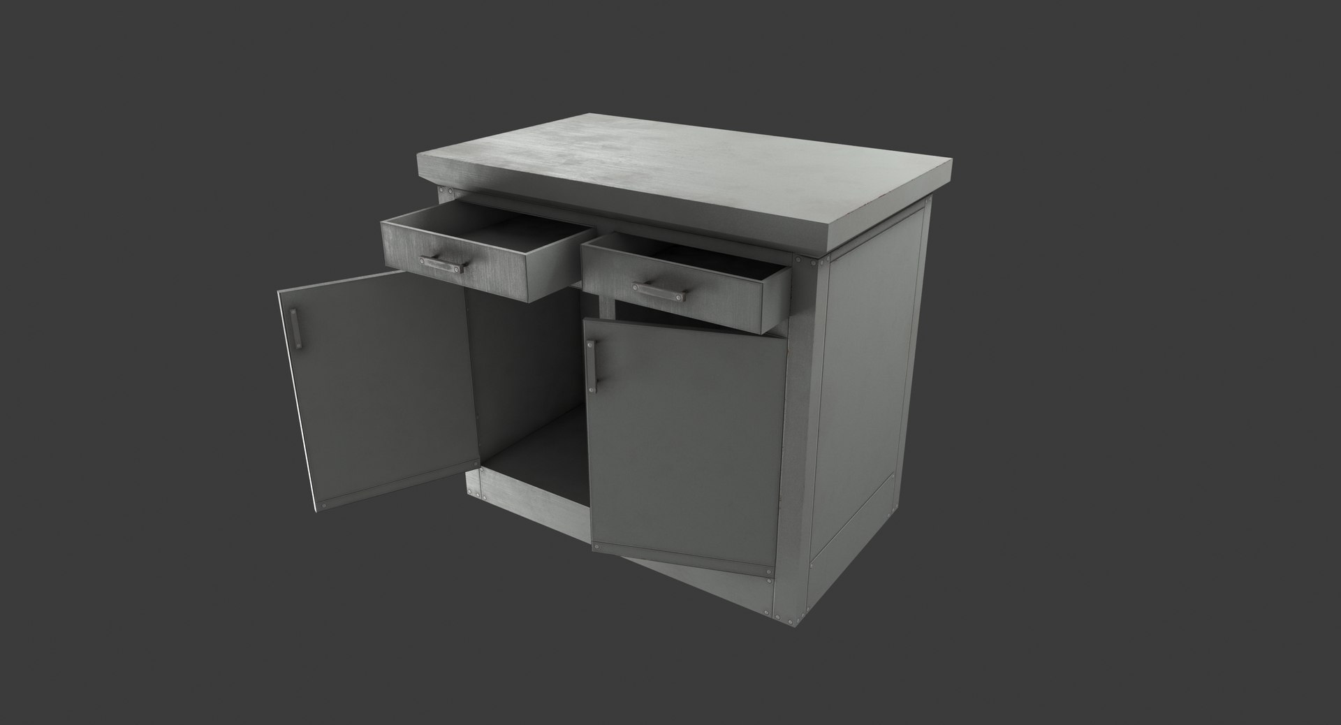 Openable Metal Table 3D - TurboSquid 1269521