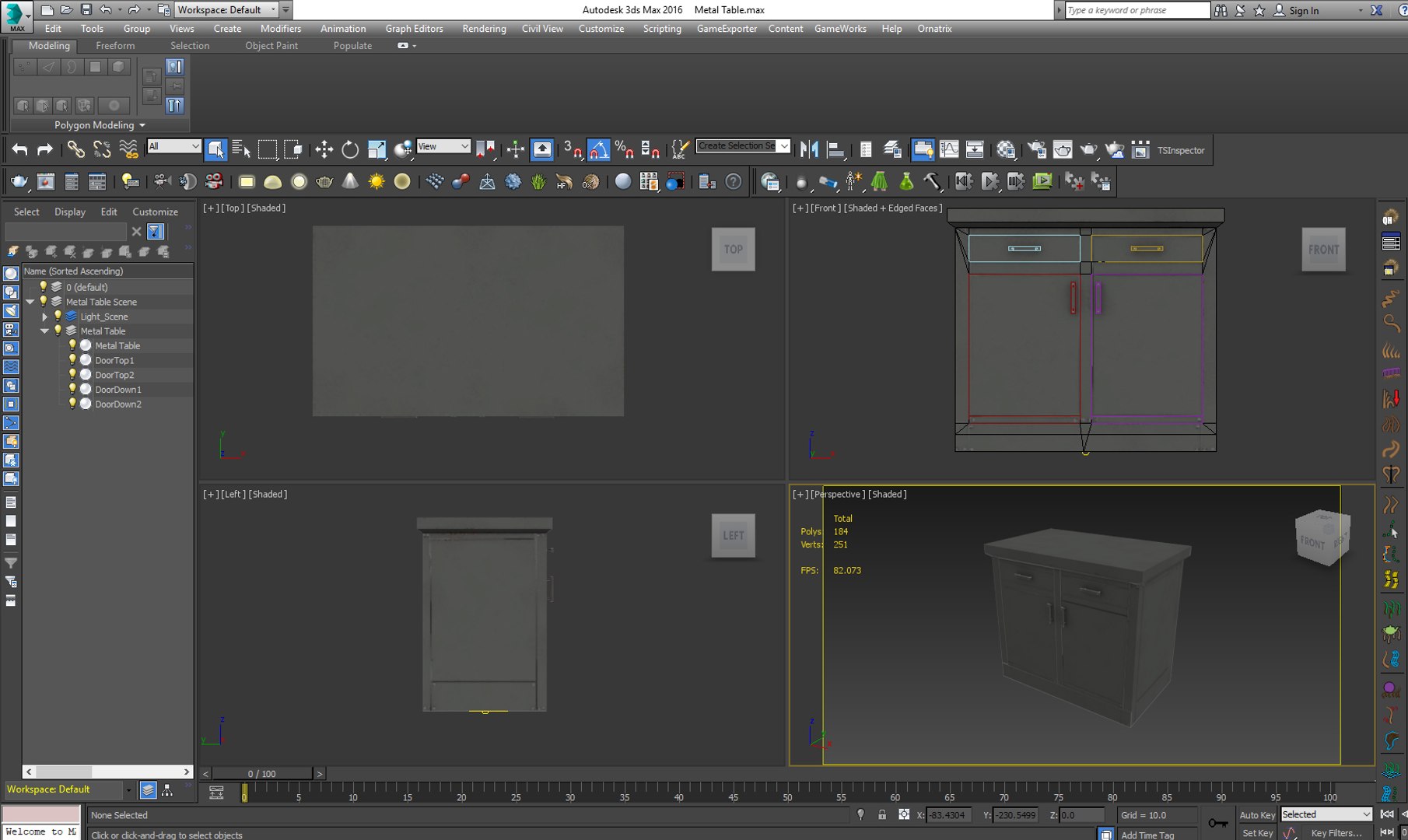 Openable Metal Table 3D - TurboSquid 1269521