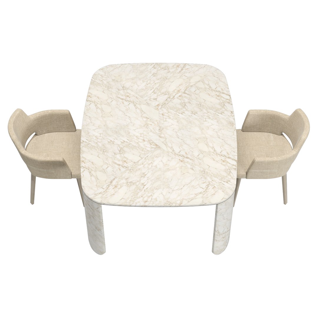 Gallotti And Radice Clemo-t Dining Set 4 170x130 3D Model - TurboSquid ...