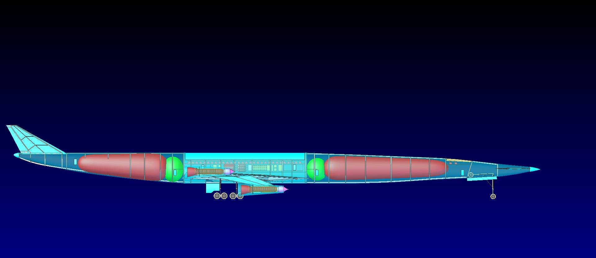3d lapcat a2 hypersonic aircraft model