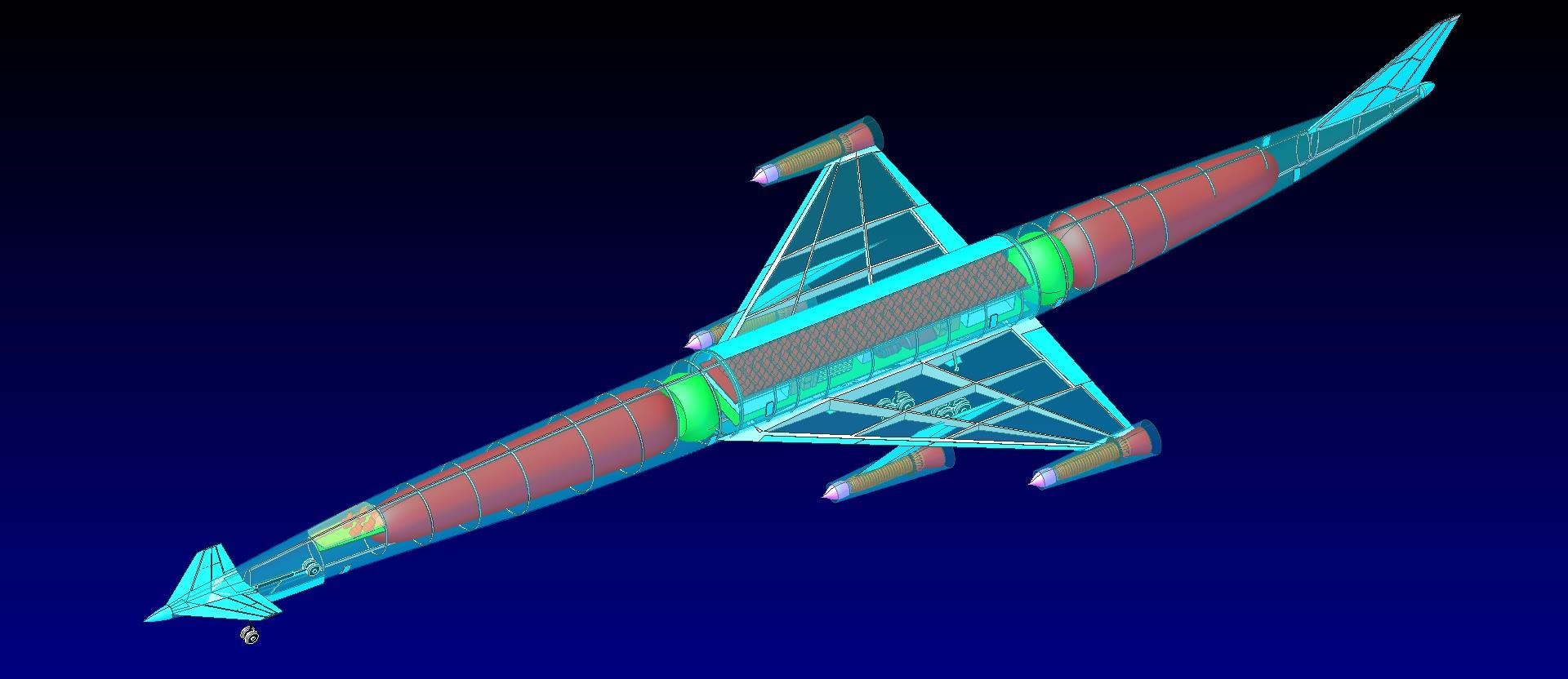 3d lapcat a2 hypersonic aircraft model