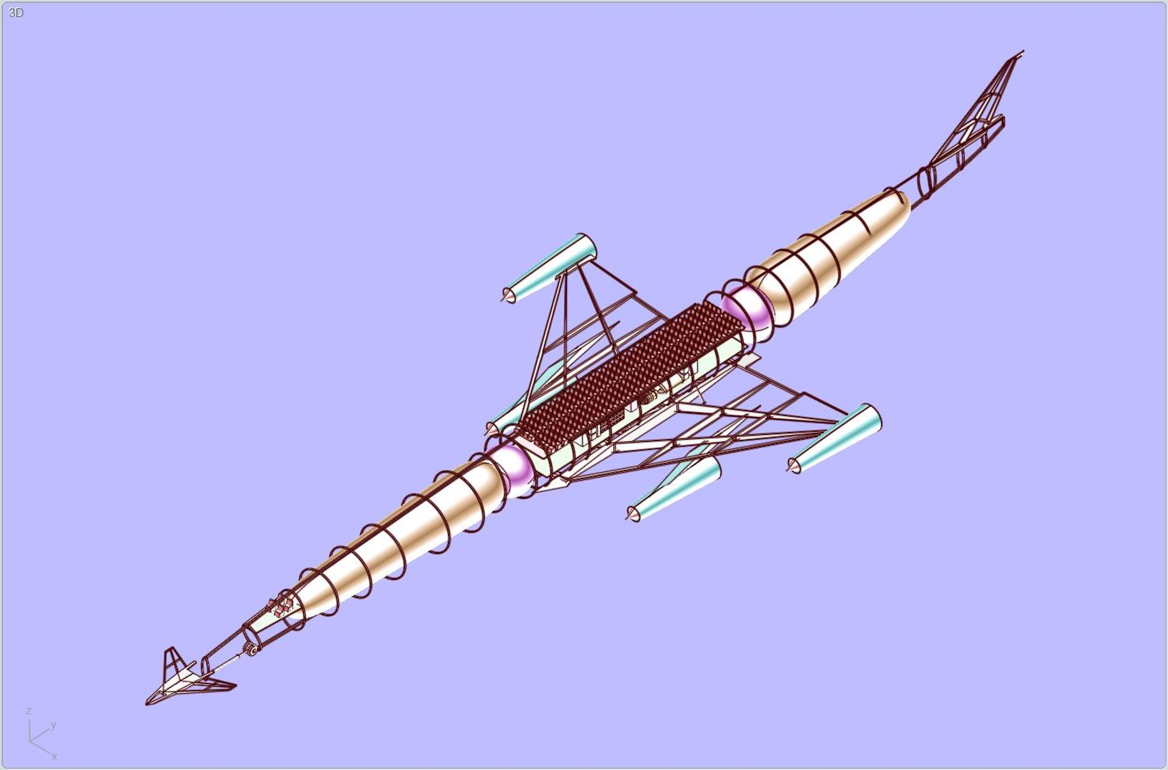 3d lapcat a2 hypersonic aircraft model