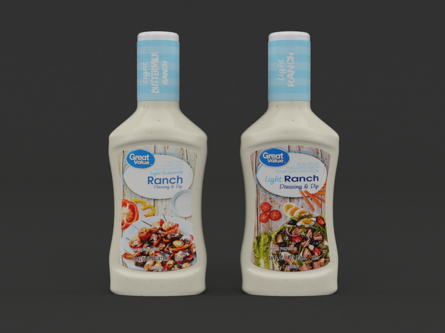 Great Value Ranch Dressing 3D Model - TurboSquid 1604316