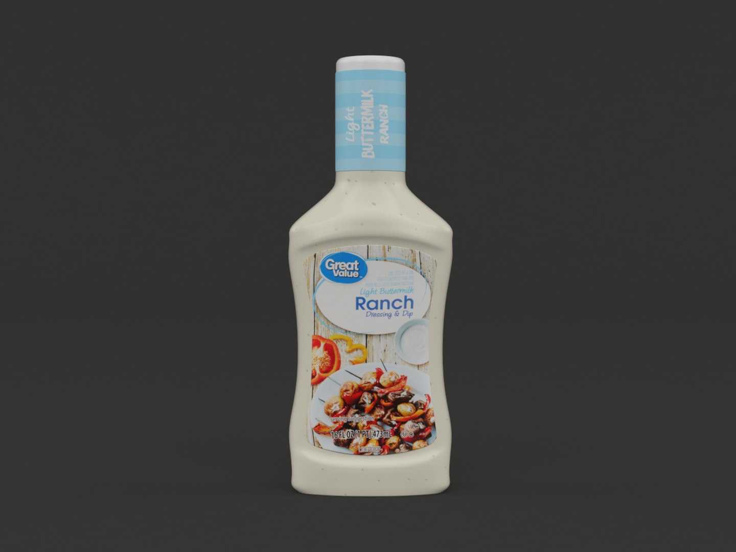 Great Value Ranch Dressing 3D Model - TurboSquid 1604316