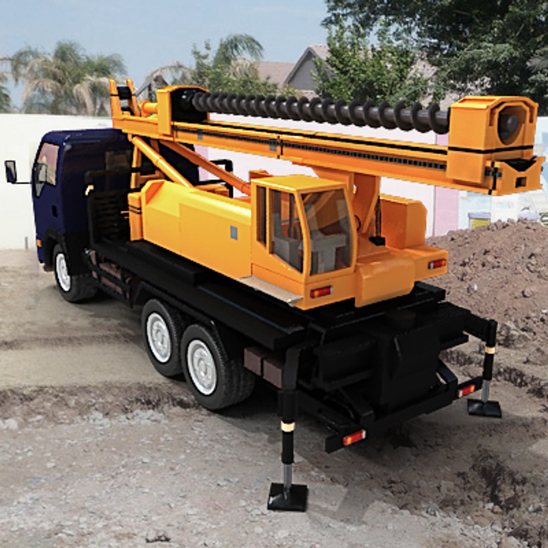 Machine Vehicle Boring Truck 3d Max
