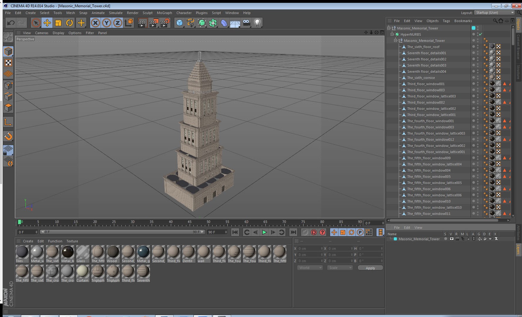 3D Masonic Memorial Tower - TurboSquid 1451829