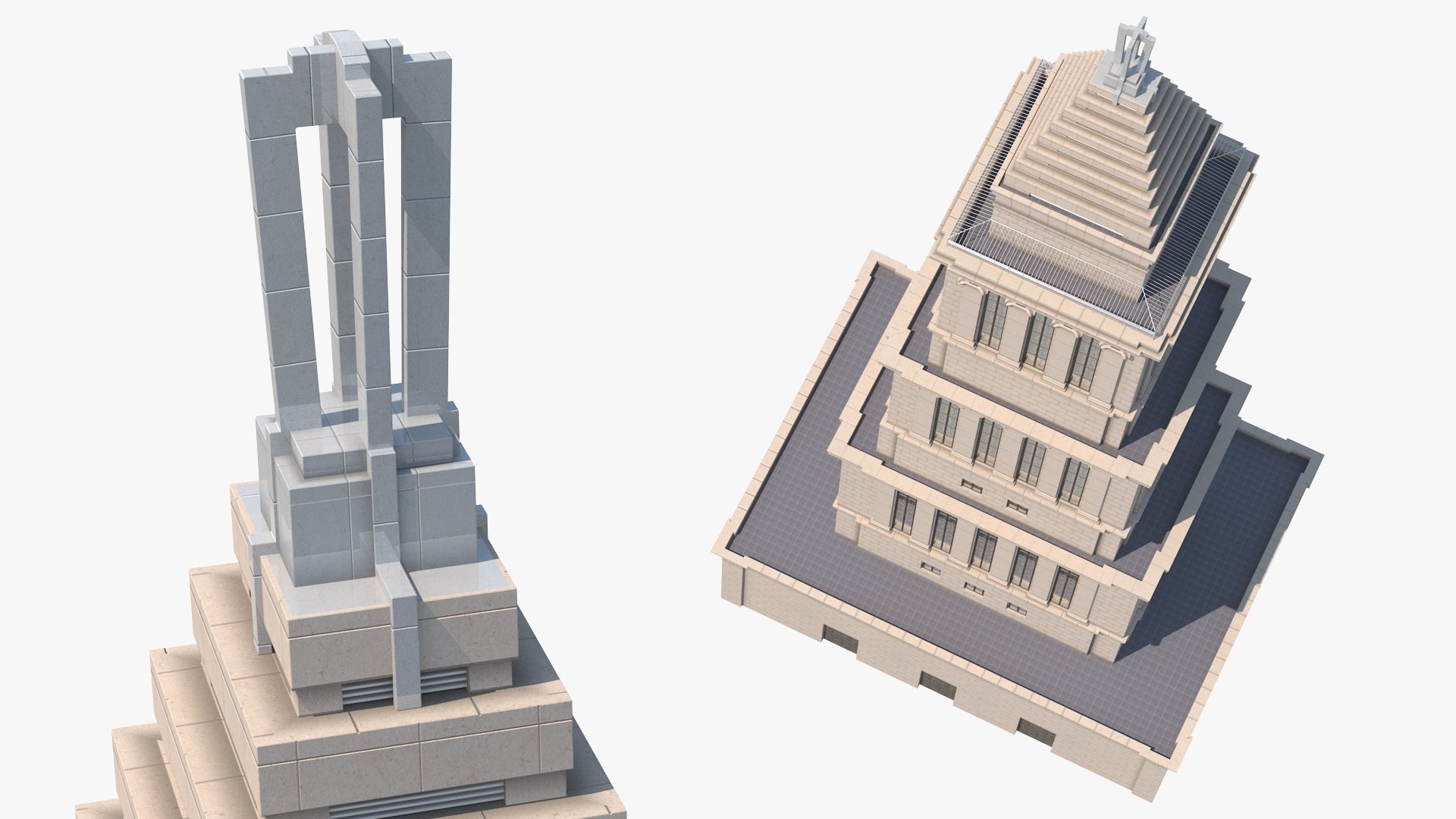 3D Masonic Memorial Tower - TurboSquid 1451829