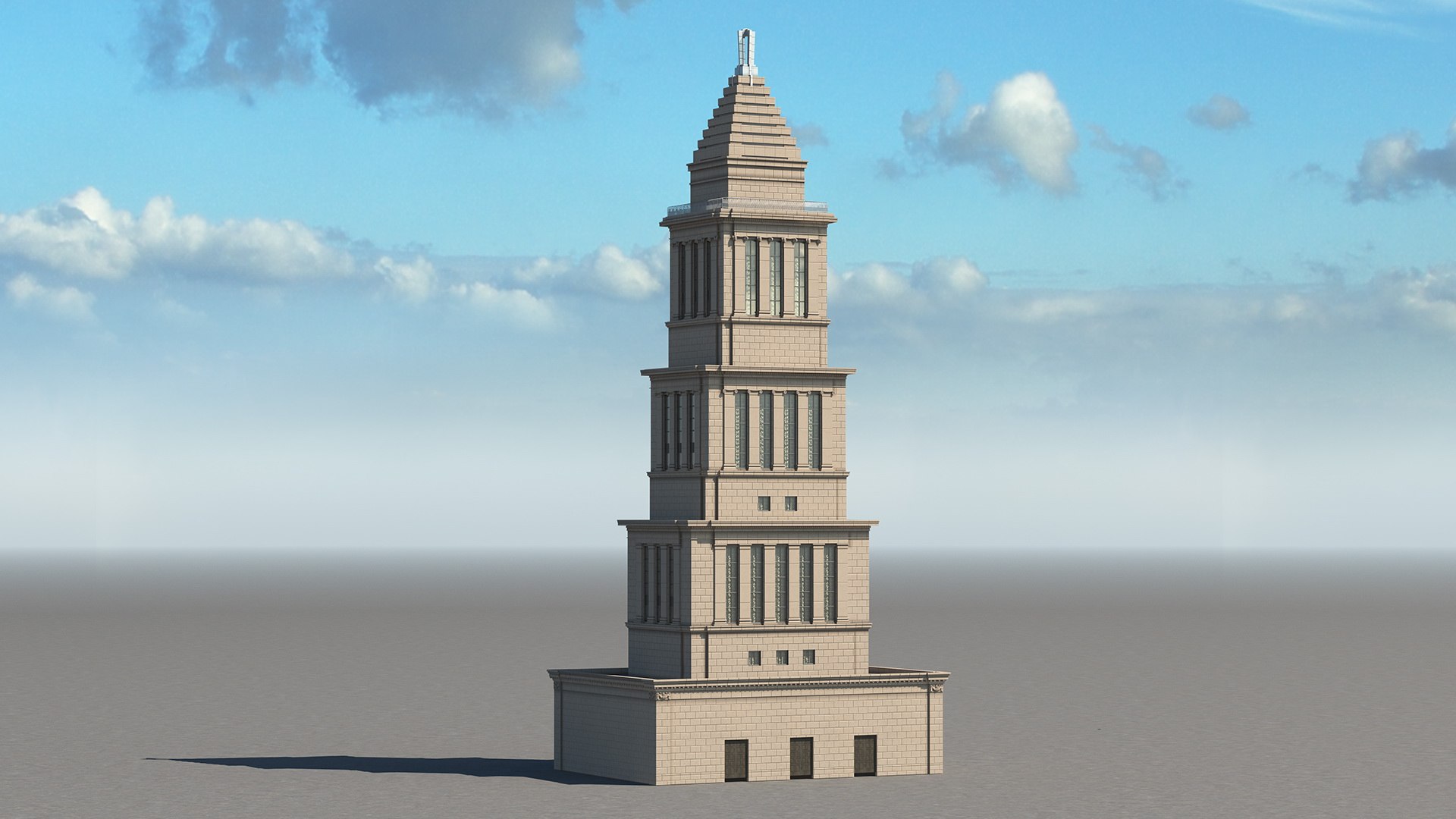 3D Masonic Memorial Tower - TurboSquid 1451829