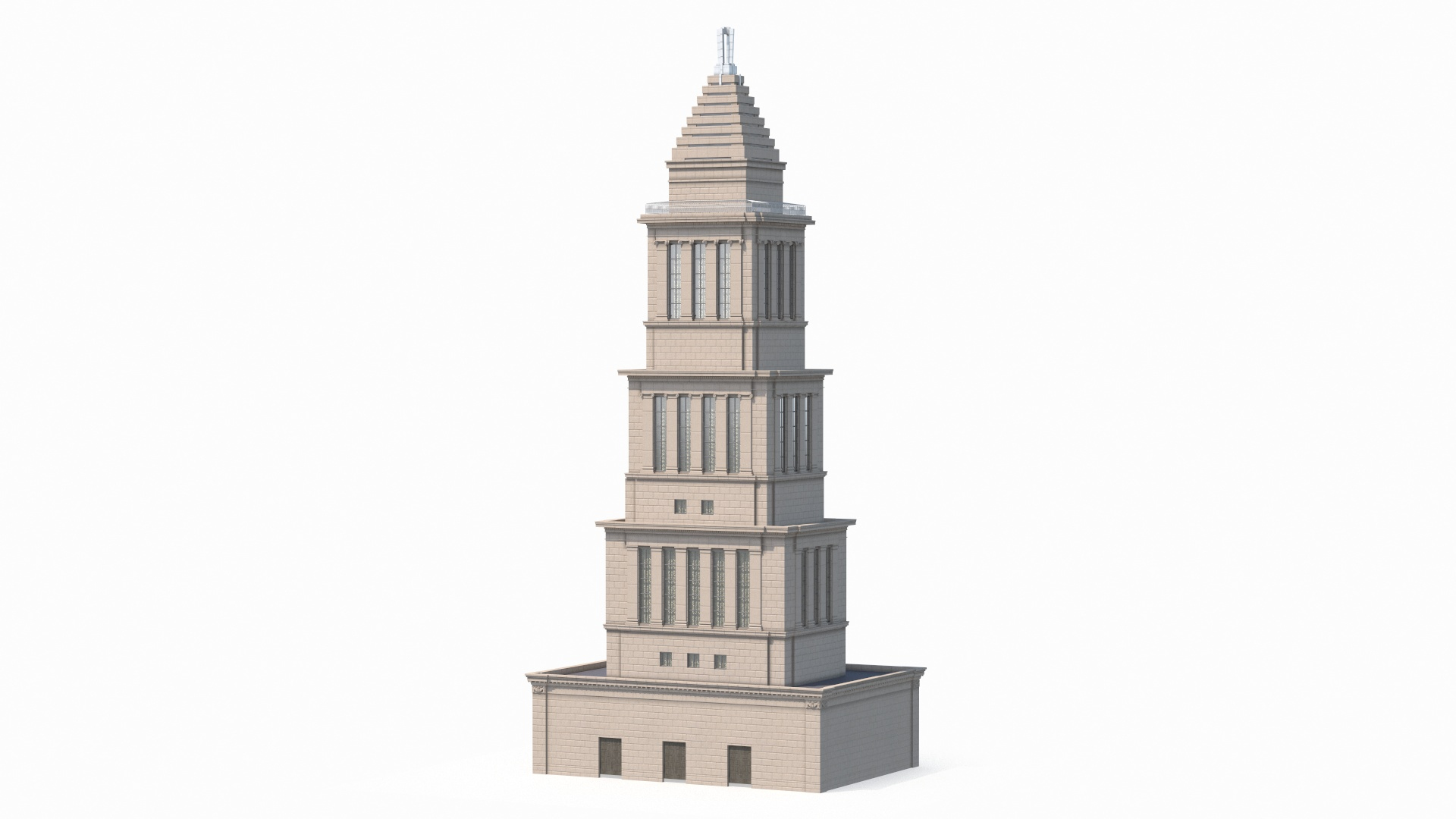 3D Masonic Memorial Tower - TurboSquid 1451829
