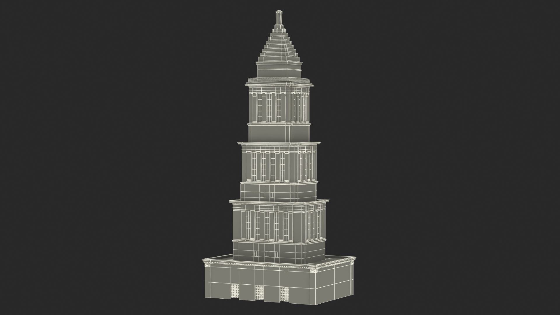 3D Masonic Memorial Tower - TurboSquid 1451829