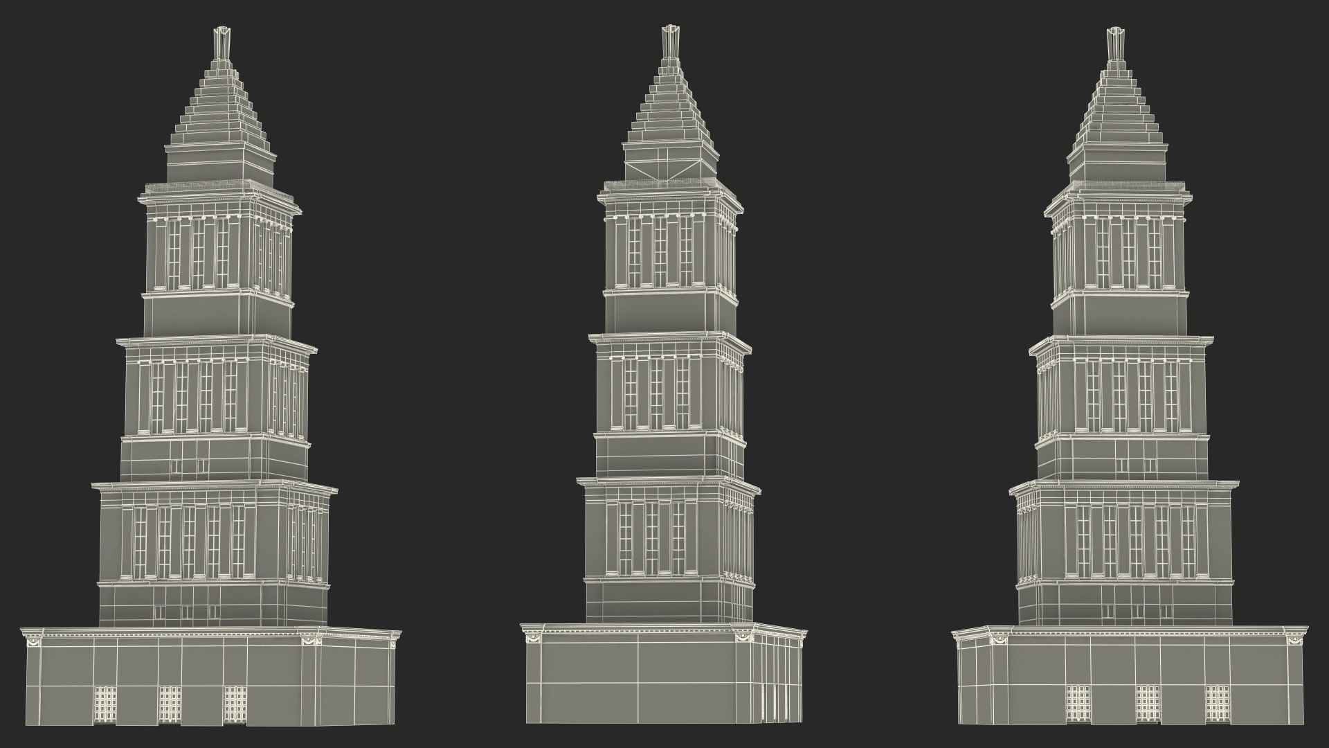 3D Masonic Memorial Tower - TurboSquid 1451829