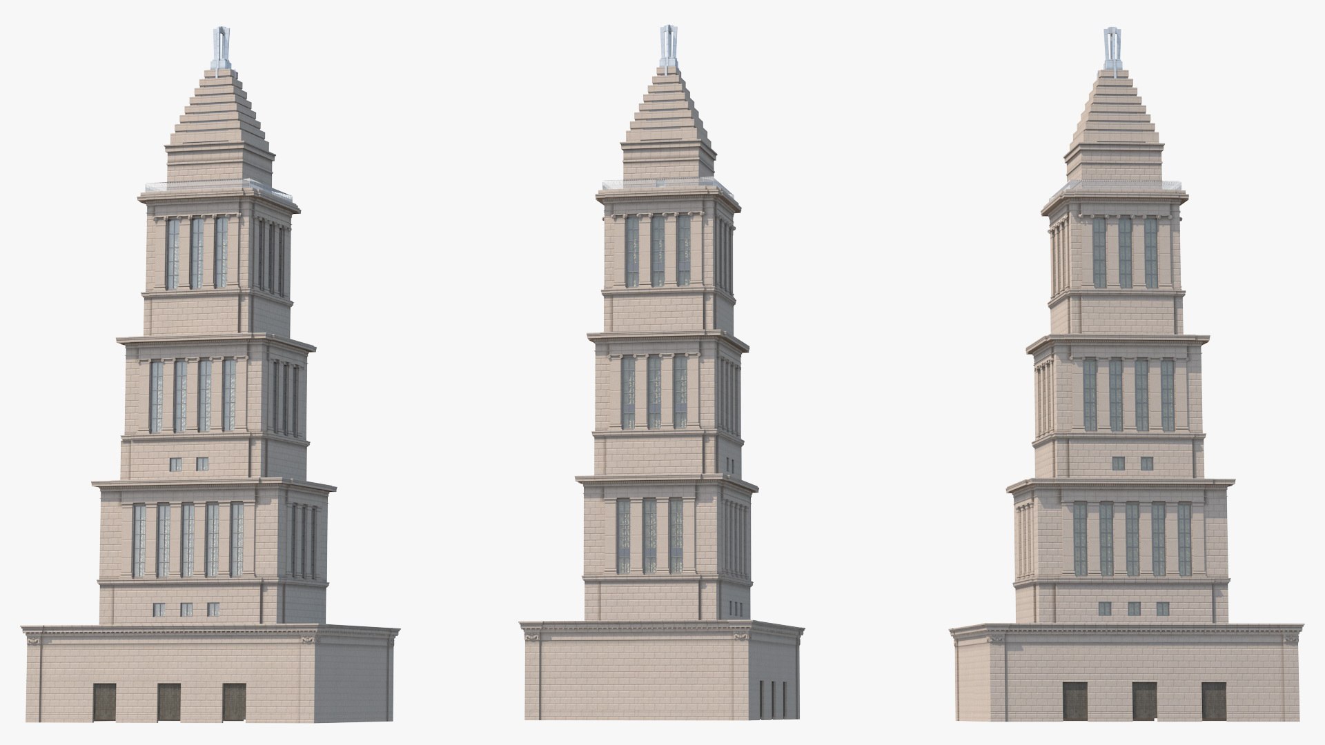 3D Masonic Memorial Tower - TurboSquid 1451829