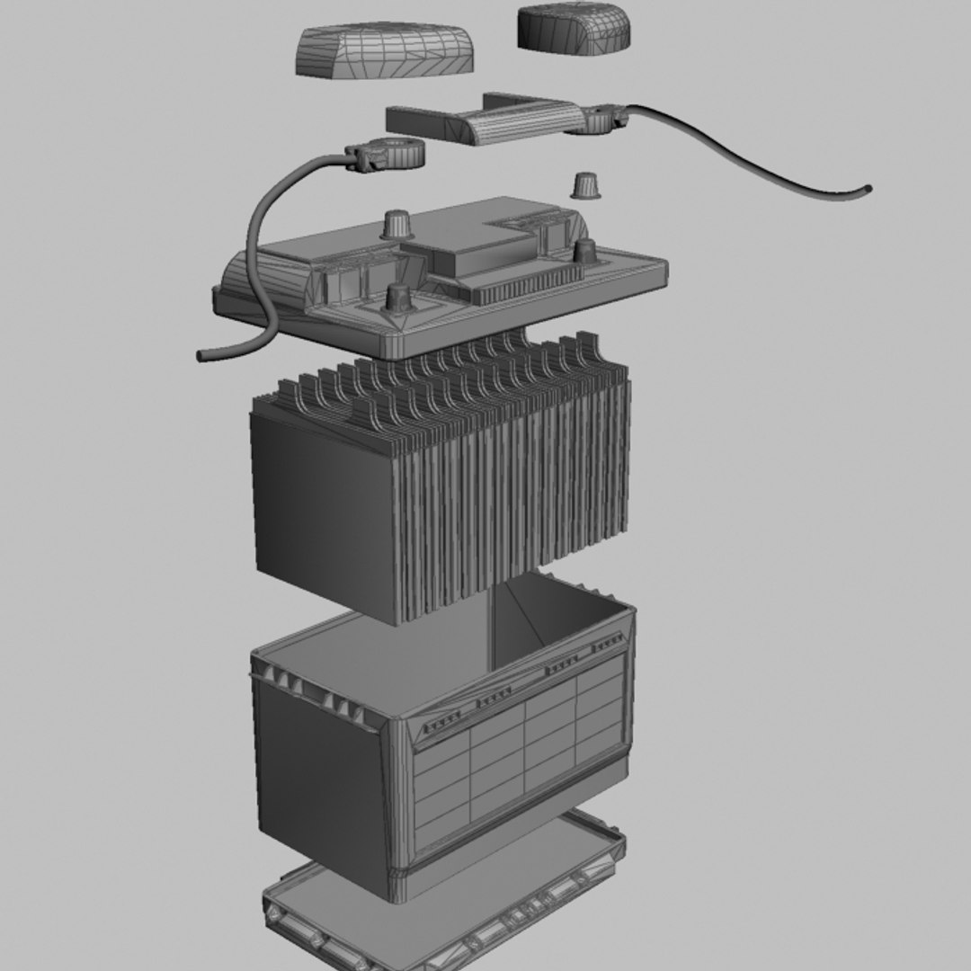 3d model car battery