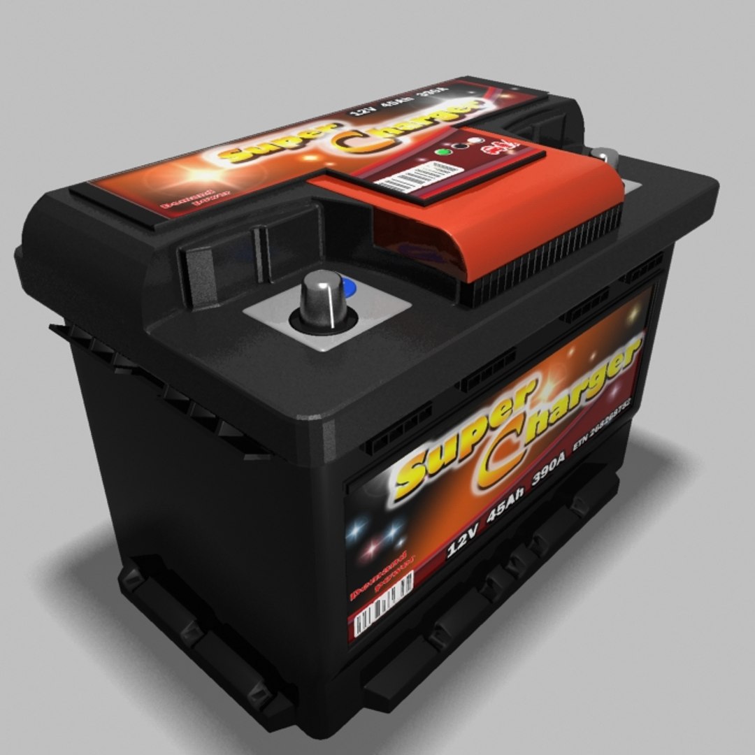 3d Model Car Battery